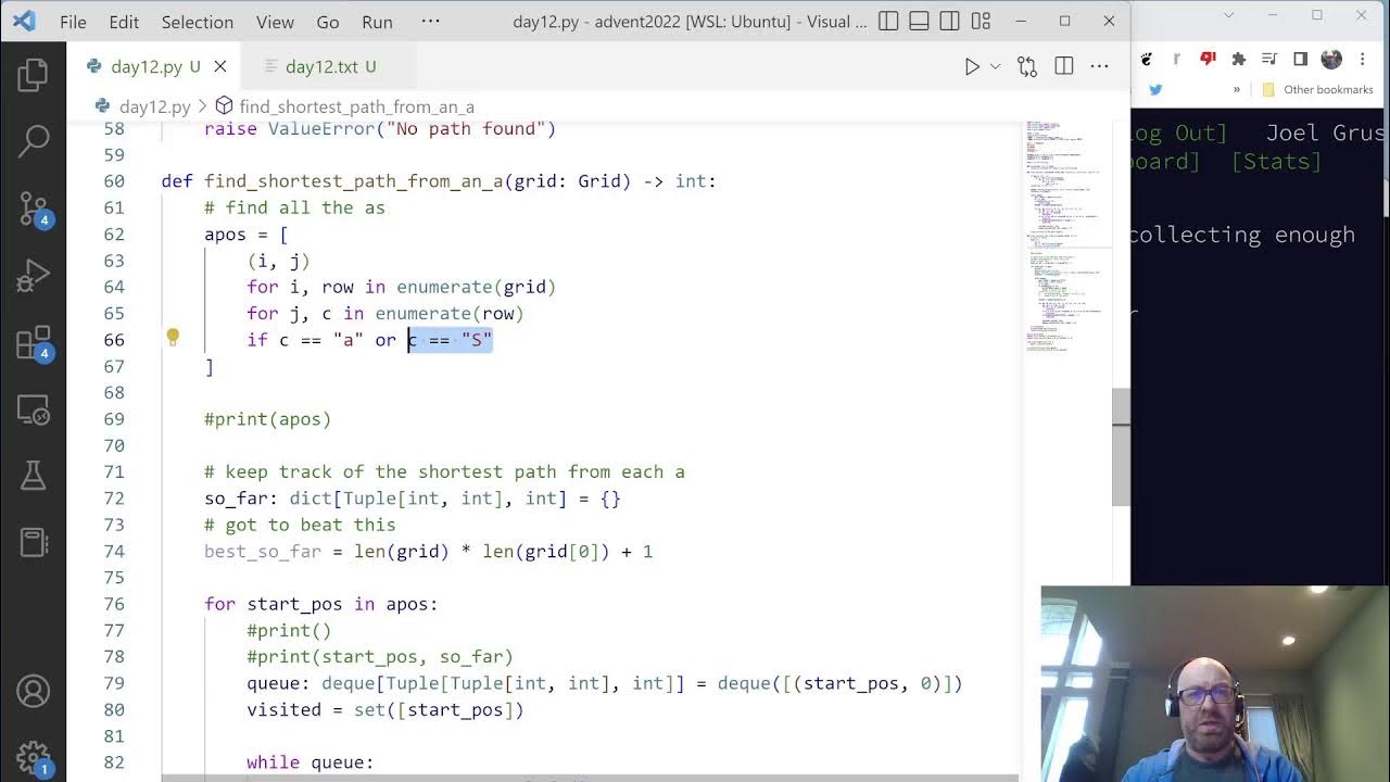 Joel Grus - Advent of Livecoding 2022 - Day 12 - YouTube