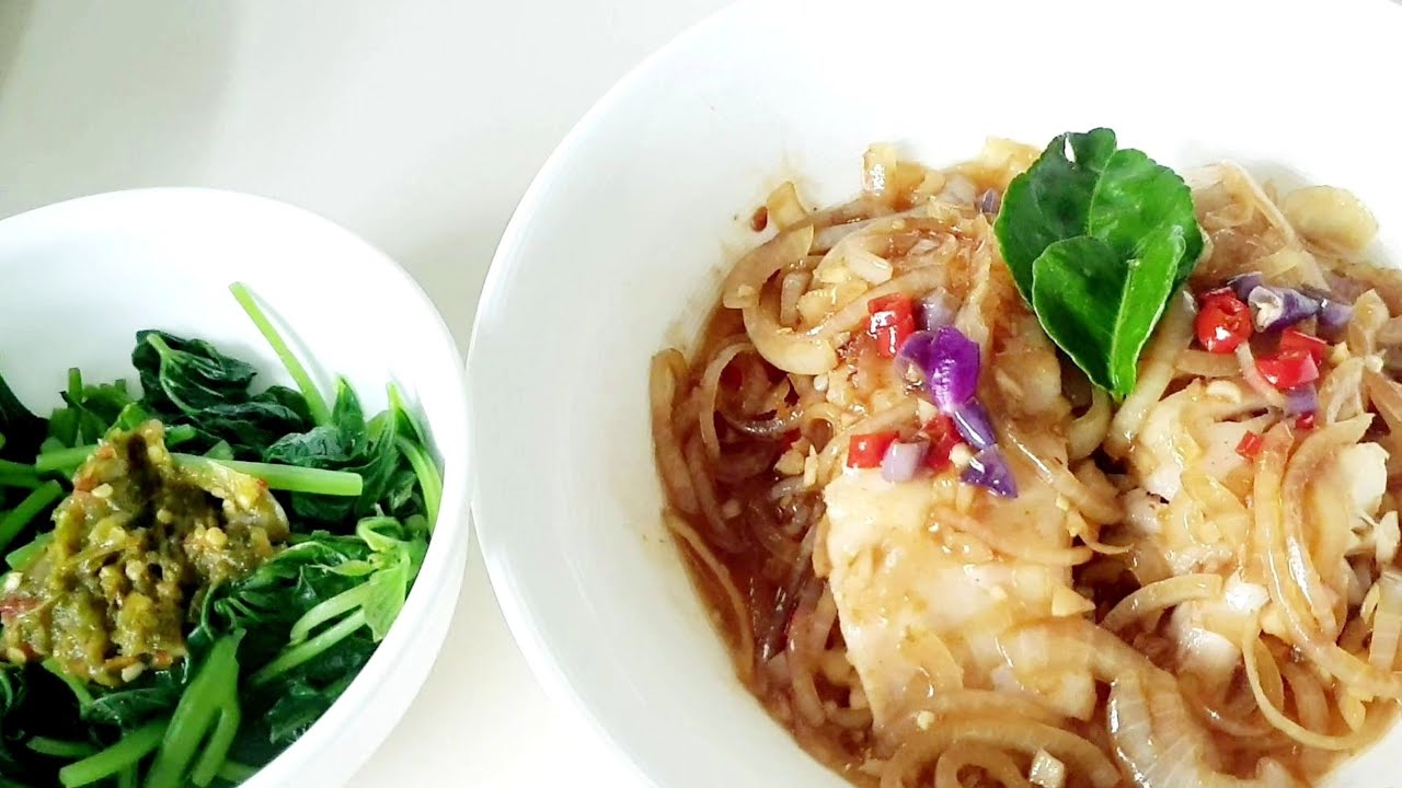 MENU SIMPLE IKAN KURAU TERIYAKI Cabe Ungu Sayur Ubi Jalar Rebus ...