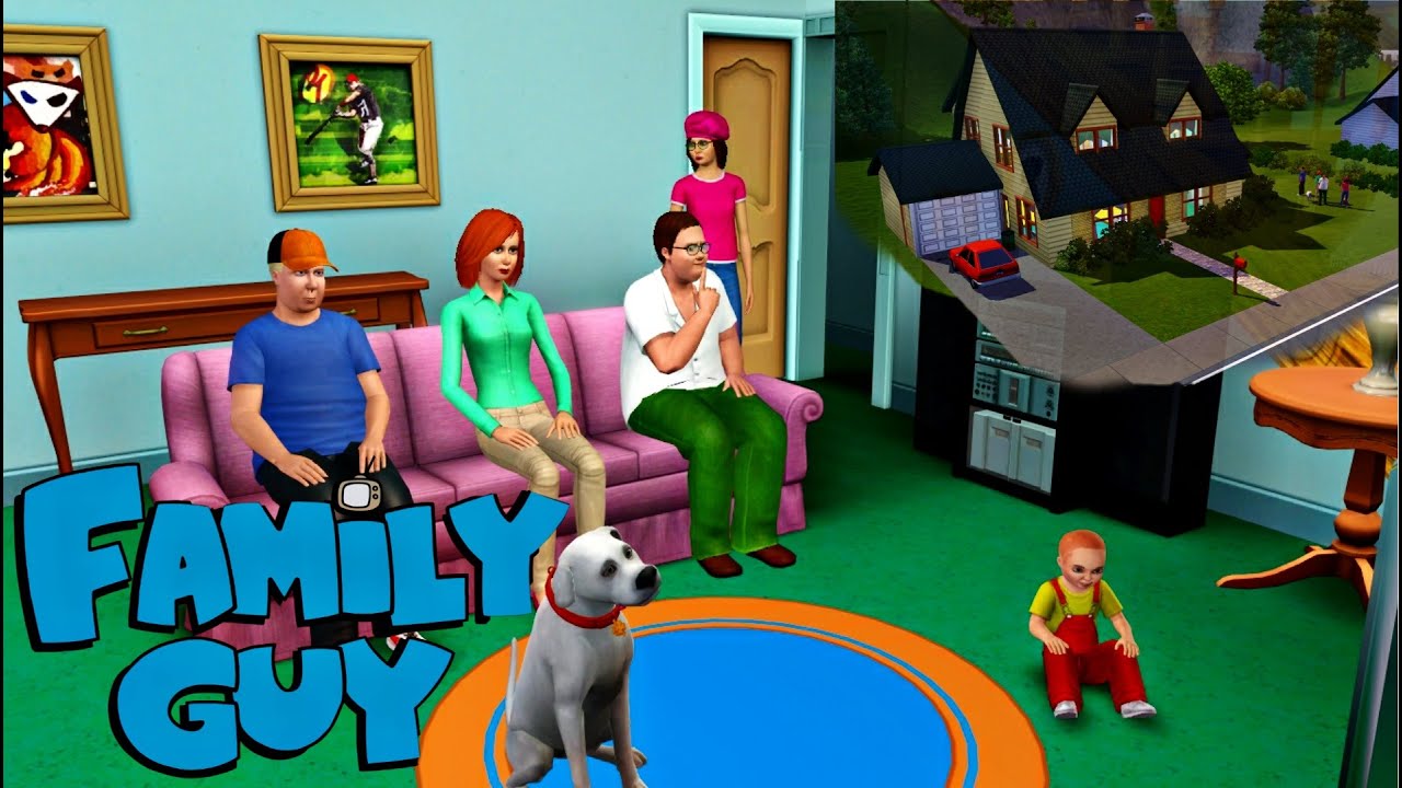 Family Guy - Sims 3 Speed Build (Stop Motion | No CC) - YouTube