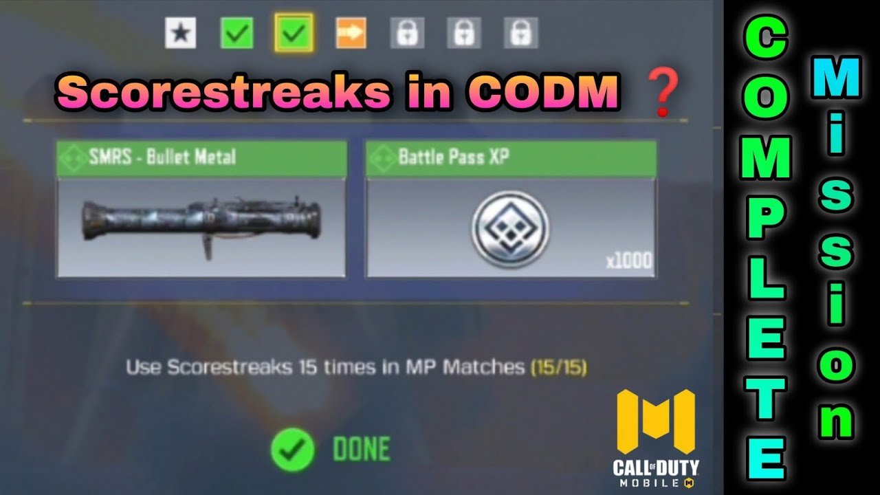 Use Scorestreaks 15 times in MP Matches in CODM - YouTube