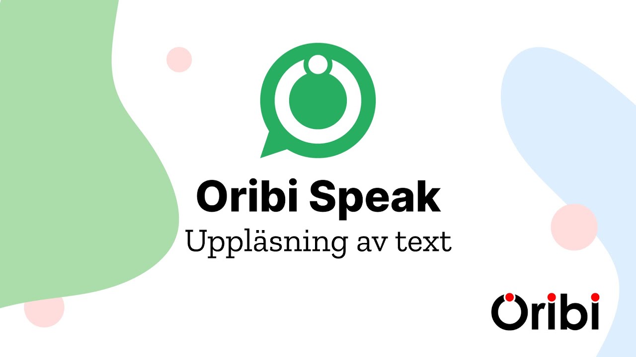 Oribi Speak: Uppläsning av text - YouTube