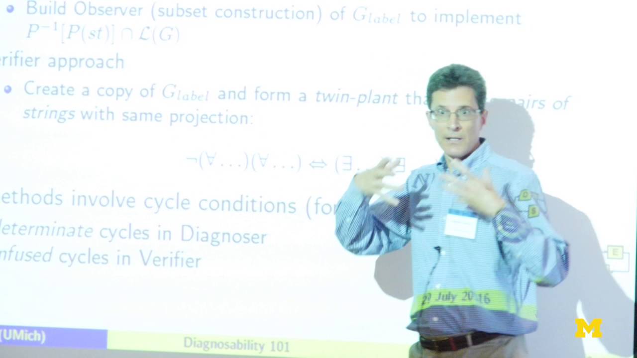 Stéphane Lafortune | Definitions of Diagnosability - YouTube