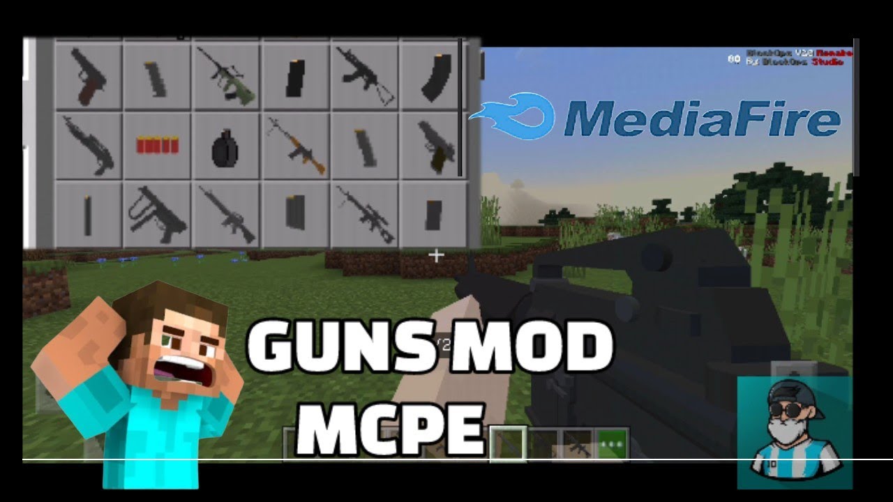 Best Gun addon for MCPE || Block Ops v2.0 remake addon || 1.17 + - YouTube