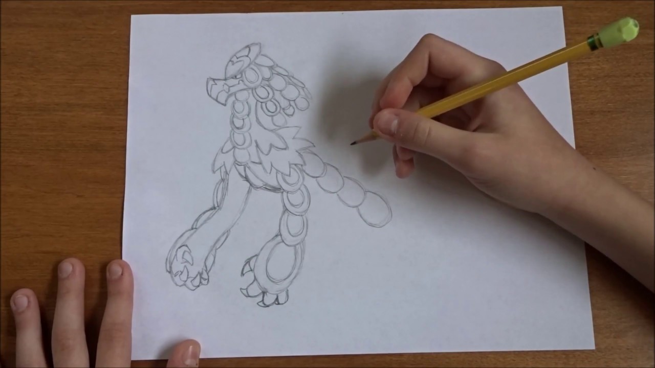 How to draw Kommo-o - YouTube