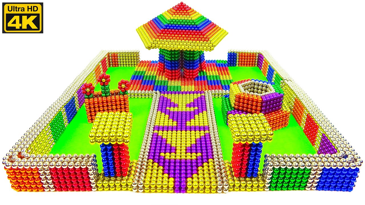 DIY - How To Build The Park With Magnet - Magnet Building - YouTube