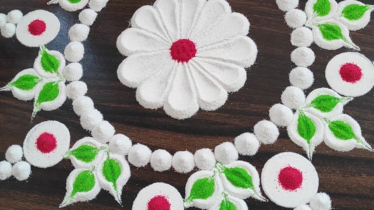 Easy Simple Round Rangoli. Small Rangoli Designs For Festival ...