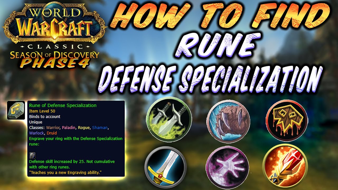 How to Find Rune OF Defense Specialization l Season of discovery Phase ...