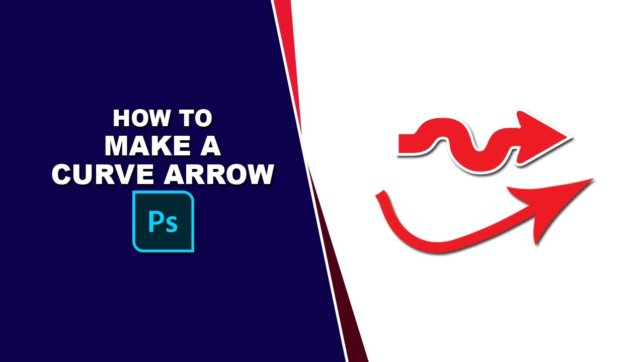 How to make a curved arrow in photoshop - YouTube