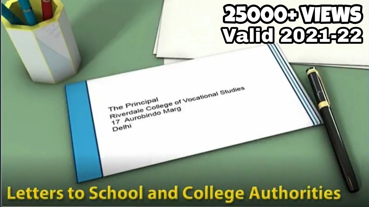 Formal Letters - To School And College Authorities - Comprehensive ...