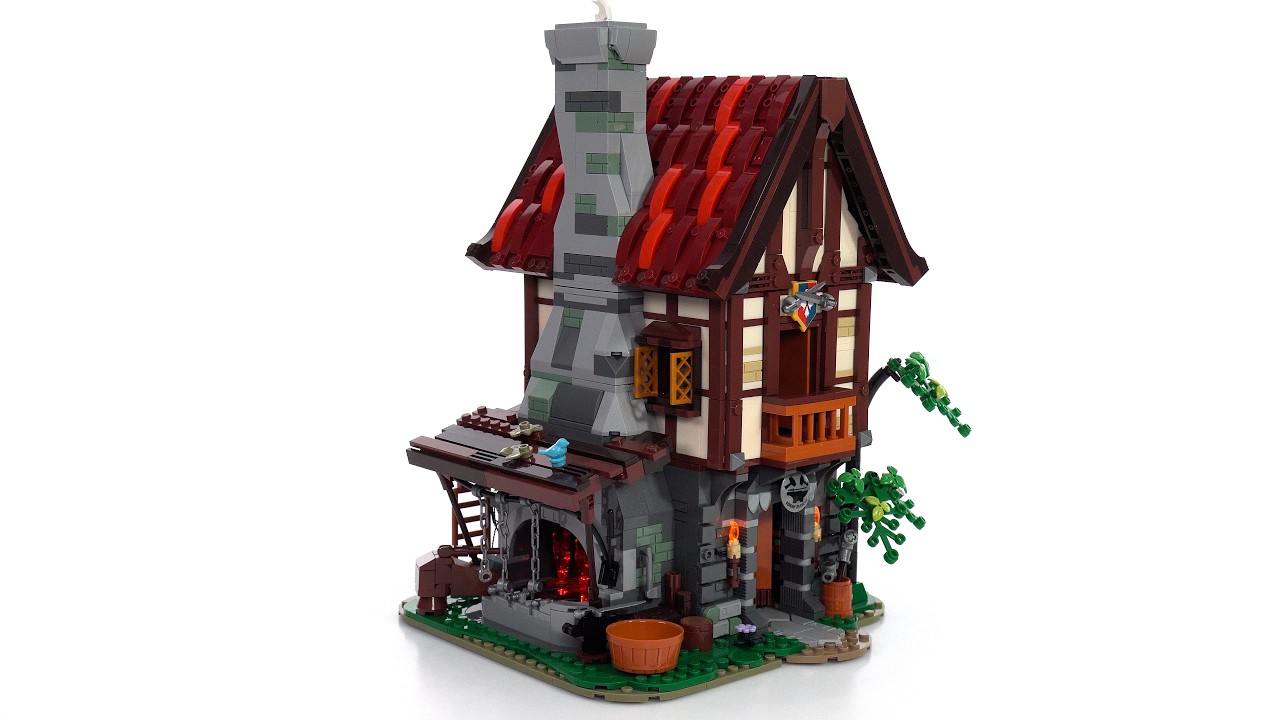 FunWhole Medieval Forge House + lights reviewed! LEGO-compatible # ...
