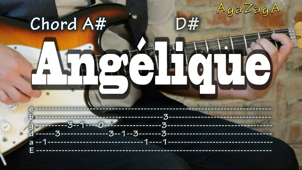 Angelique - cover with Tabs and Chords, レッスン, como tocar, табулатуры ...