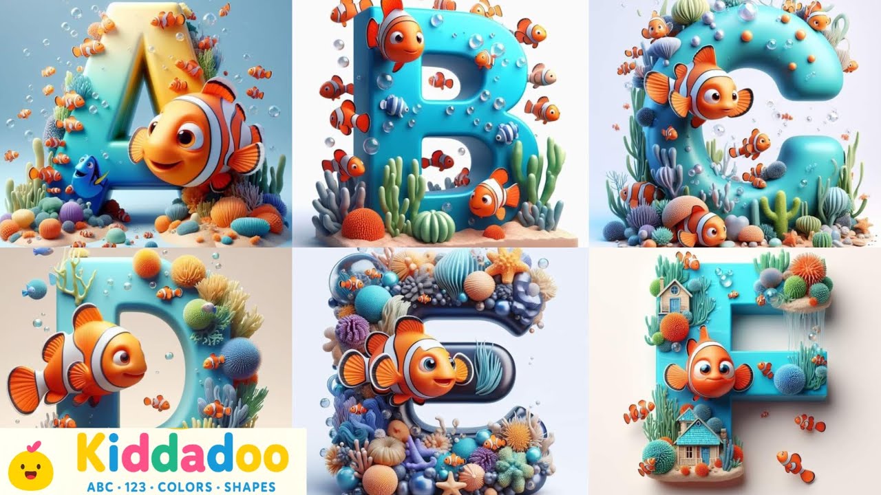 Learn ABC with Nemo | Cute Alphabet Song for Children | Kiddadoo - YouTube