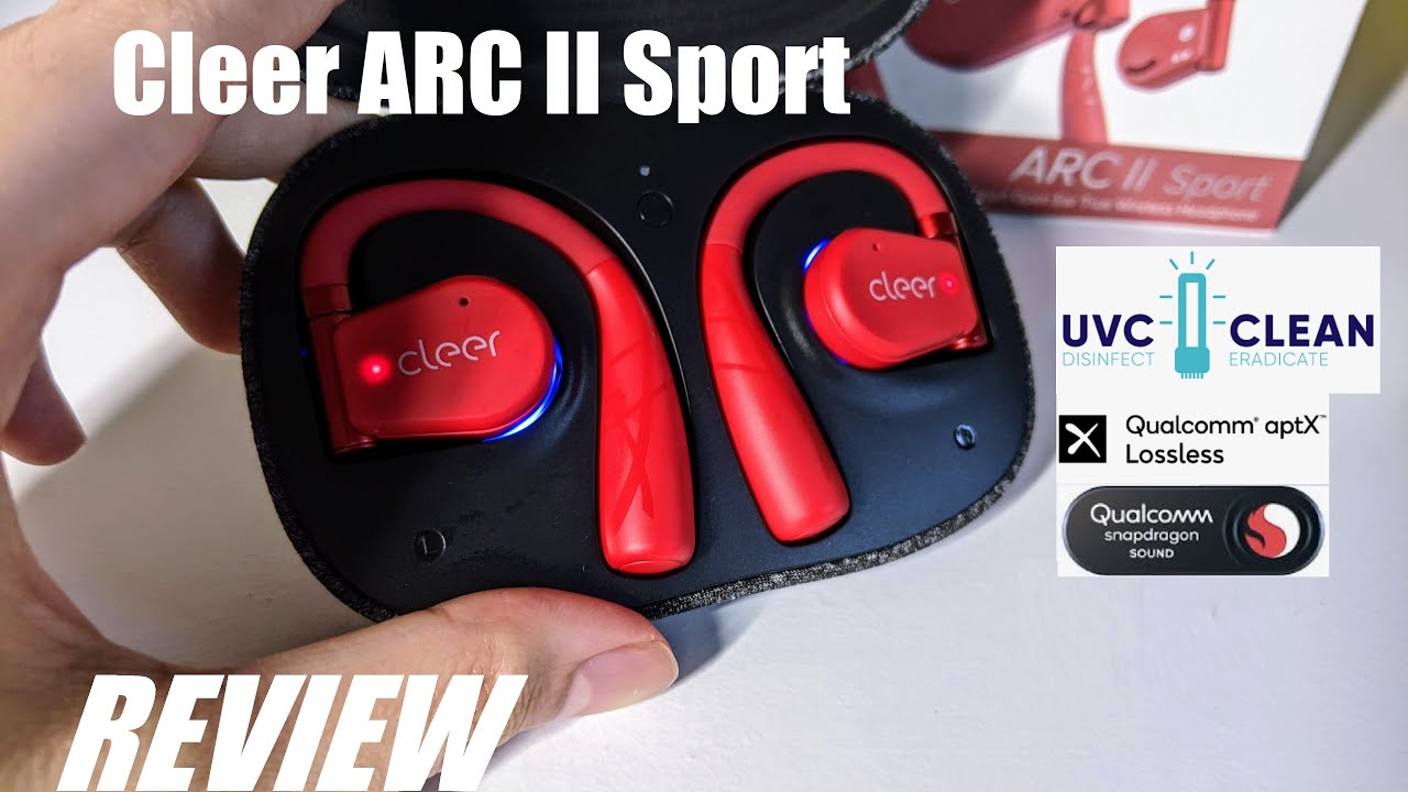 REVIEW: Cleer ARC II Sport Open Ear Wireless Earbuds - UV Cleaning Case ...