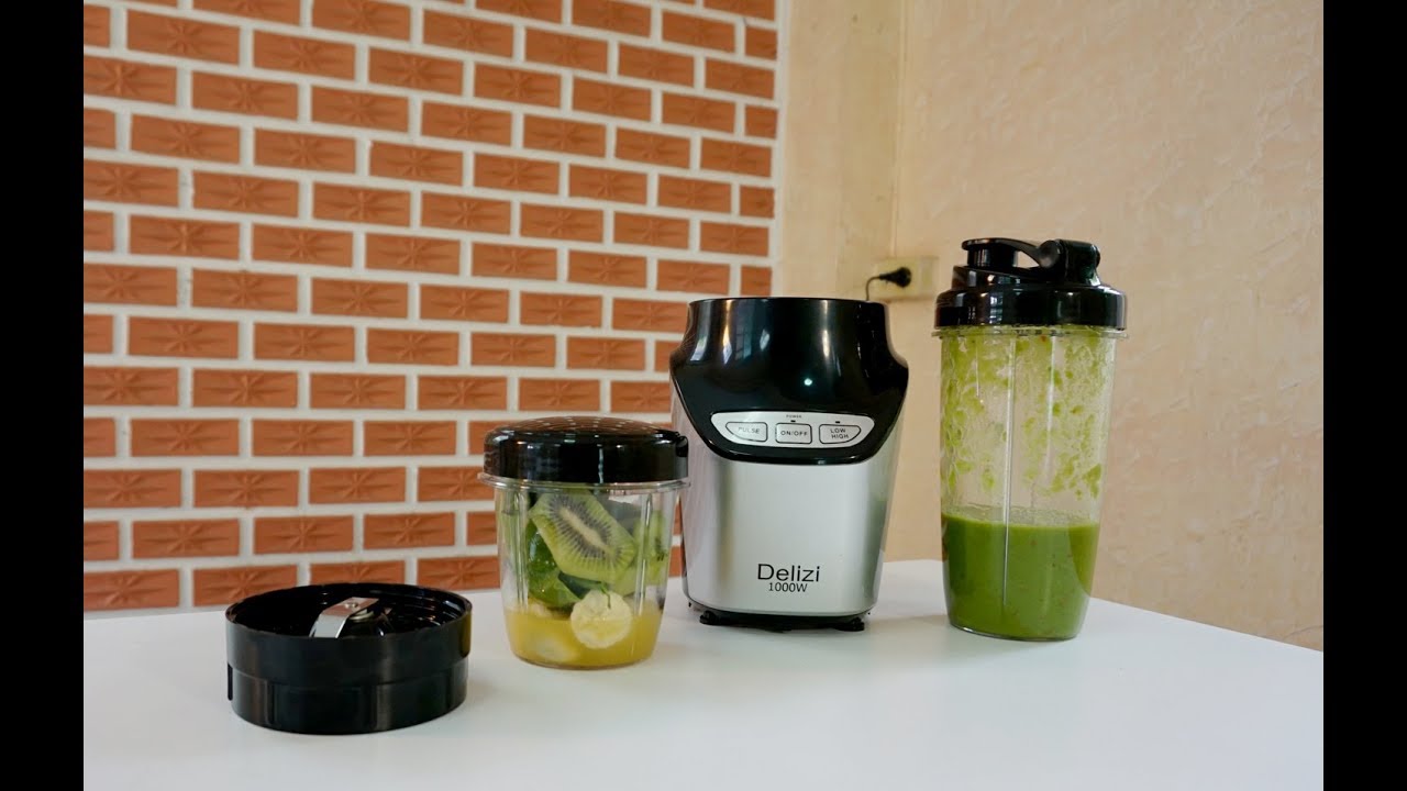 Review Delizi เครื่องปั่นอเนกประสงค์แบบพกพา แรงปั่น 1000w - YouTube