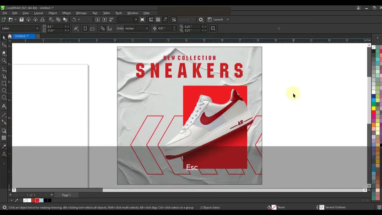 How to Create Social Media Ads Design Tutorial - Promotional Banner Design - Coreldraw -Ahsan ...