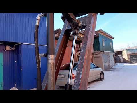 Испытание гидросистемы мигипогрузчика - YouTube