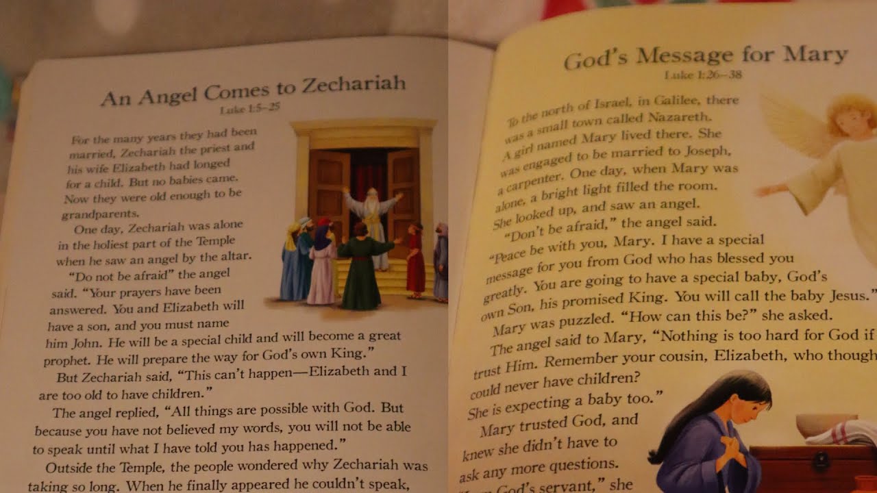 ASMR Children’s Bible Reading Zachariah and Mary - YouTube
