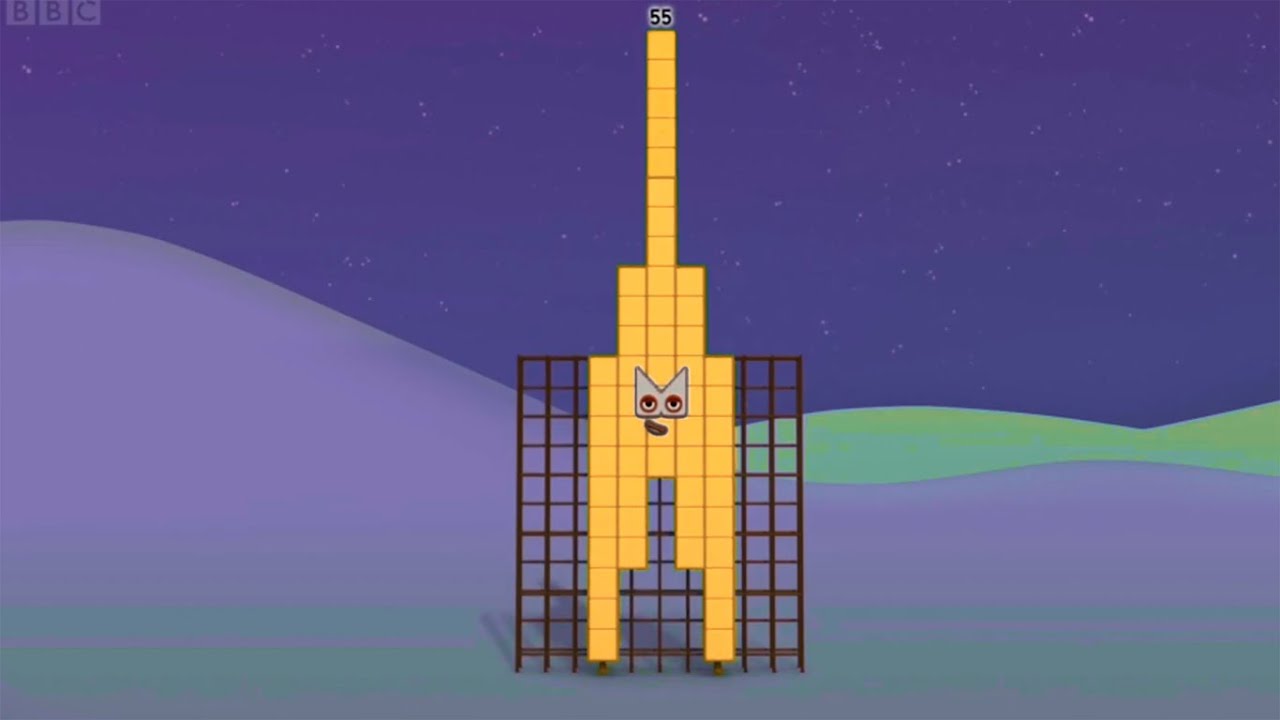 Numberblocks Fifty Five Color Change - YouTube