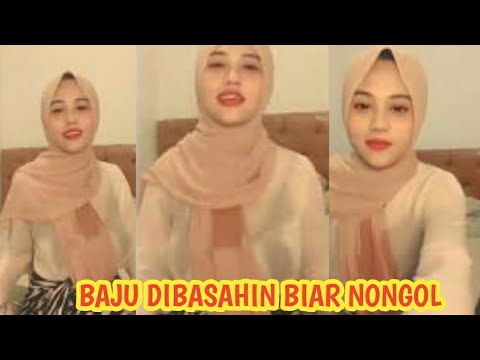 hijab style simple hijab cantik imut basah-basahan bajunya basah Wow enak banget