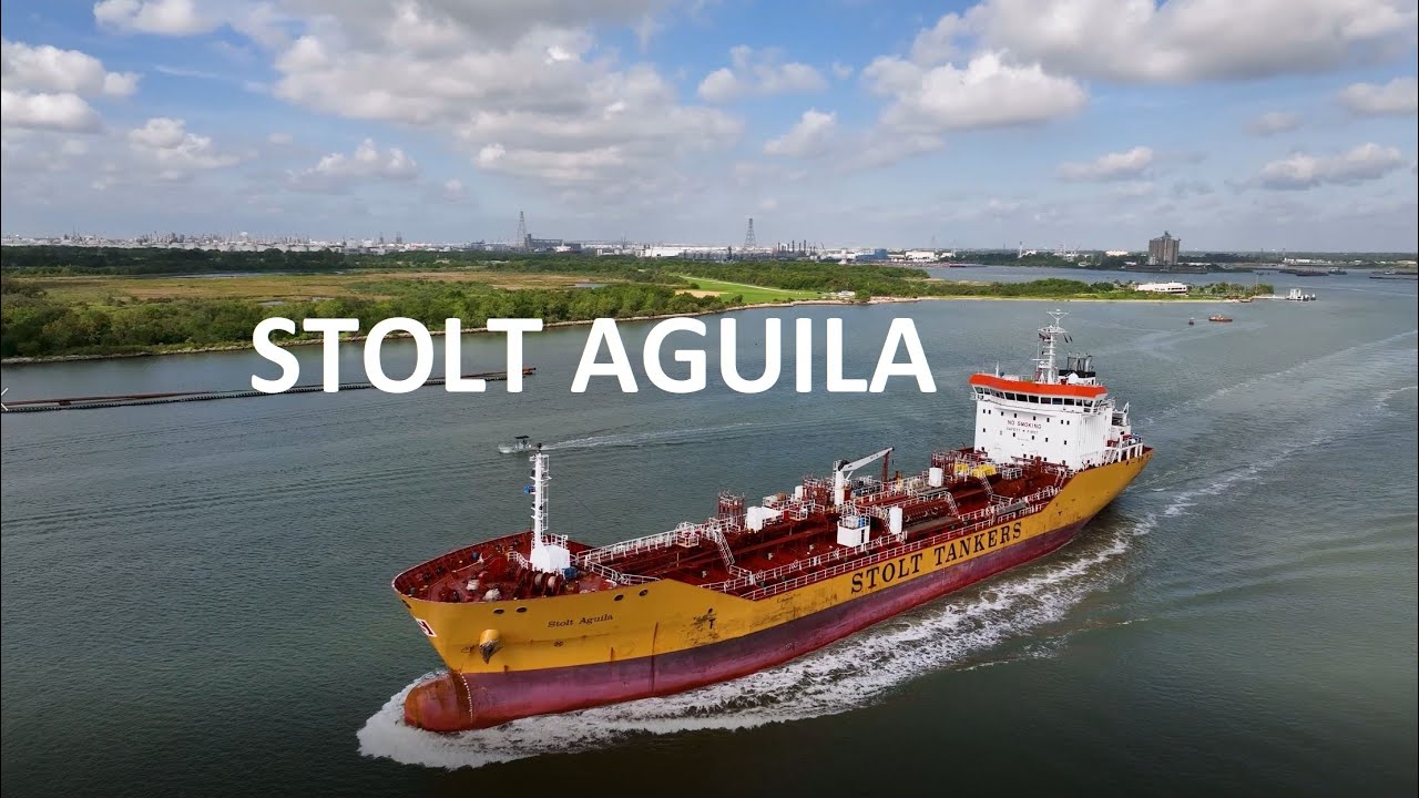 Mavic 3 Drone Chasing Stolt Tankers Stolt Aguila passing Lynchburg ...