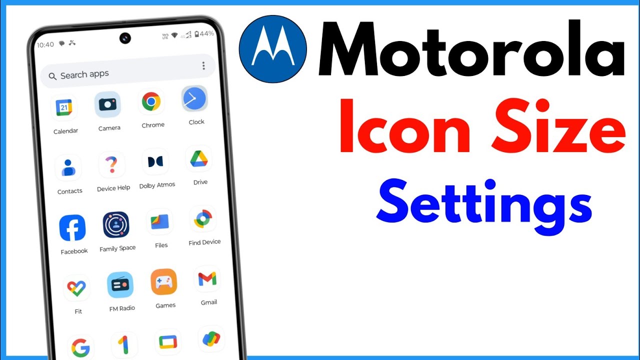 Motorola Icon Size Change | How To Change Icon Size In Motorola - YouTube