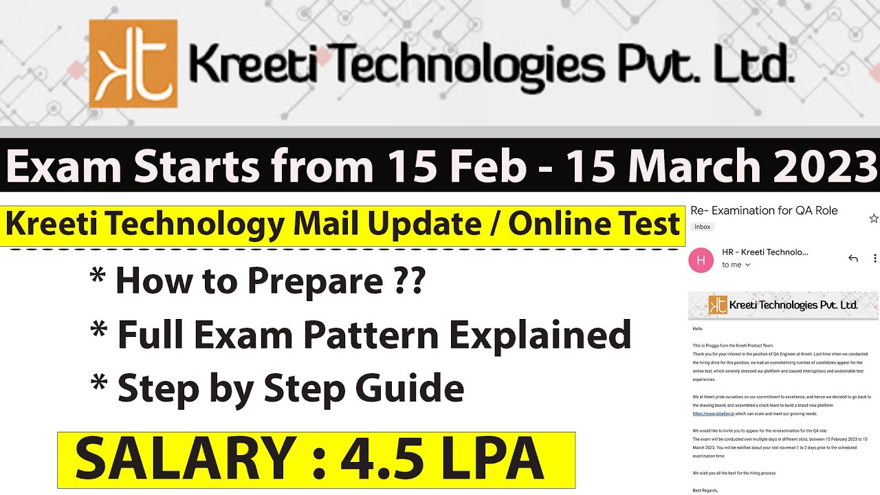 KREETI TECHNOLOGIES EXAM UPDATE | STEP BY STEP EXAM PATTERN & SELECTION PROCESS EXPLAINED MUST ...