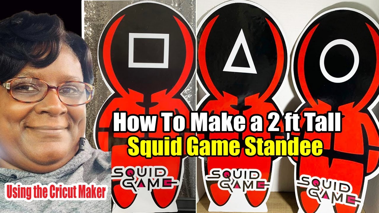 How to Make a Tall Squid Game Prop Standee - Birthday Party Centerpiece ...