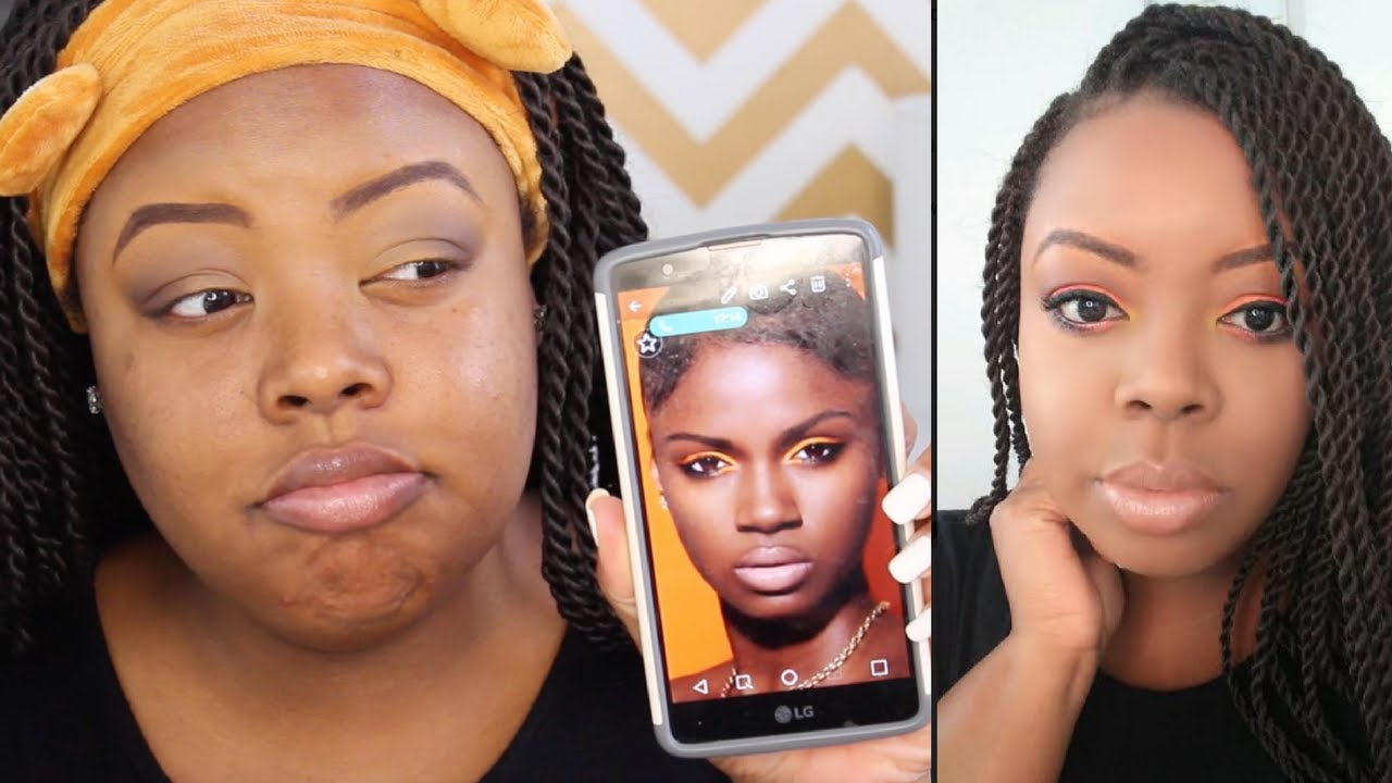 Bold Orange Summer Makeup Tutorial | Naja Diamond - YouTube