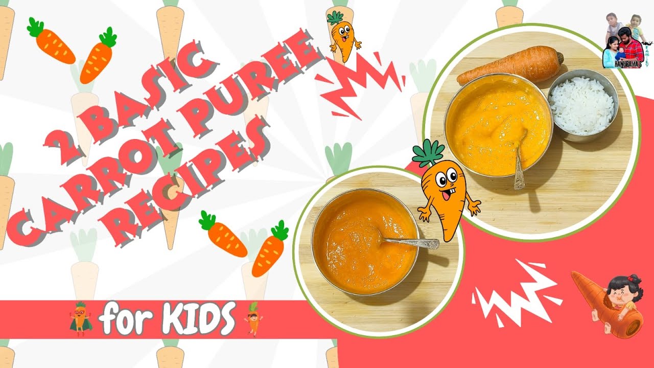 2 basic carrot Puree recipes||Carrot & Rice Puree For babies 🥰||#food # ...