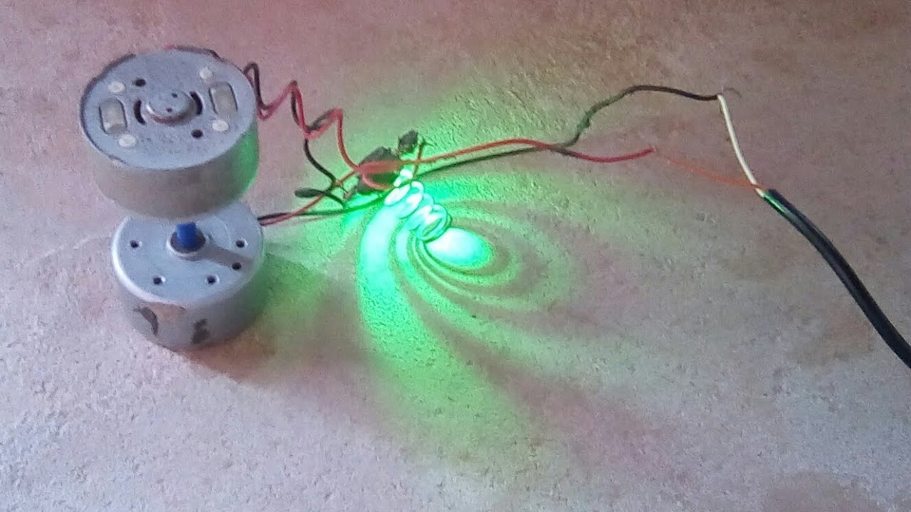 Dc two Motor generator Energy LED||Awesome motor amazing Lights||Dc ...