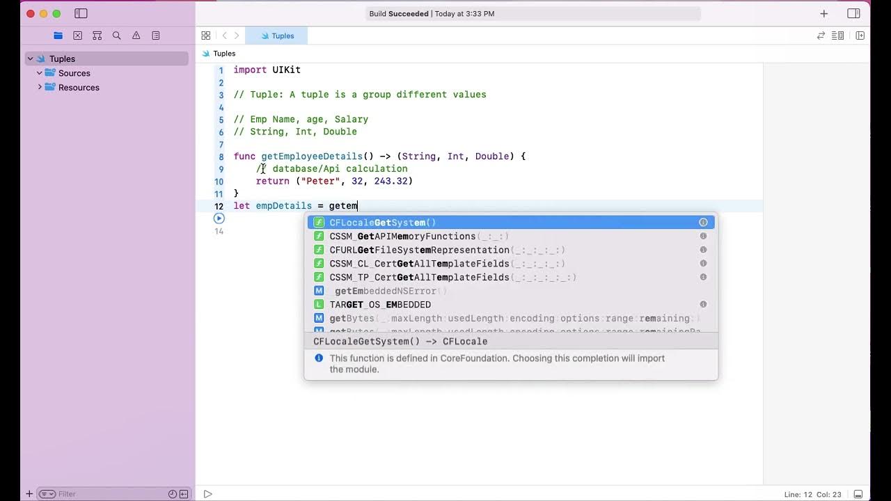 Tuple || Swift || XCode || iOS || Sanjeev Mishra - YouTube