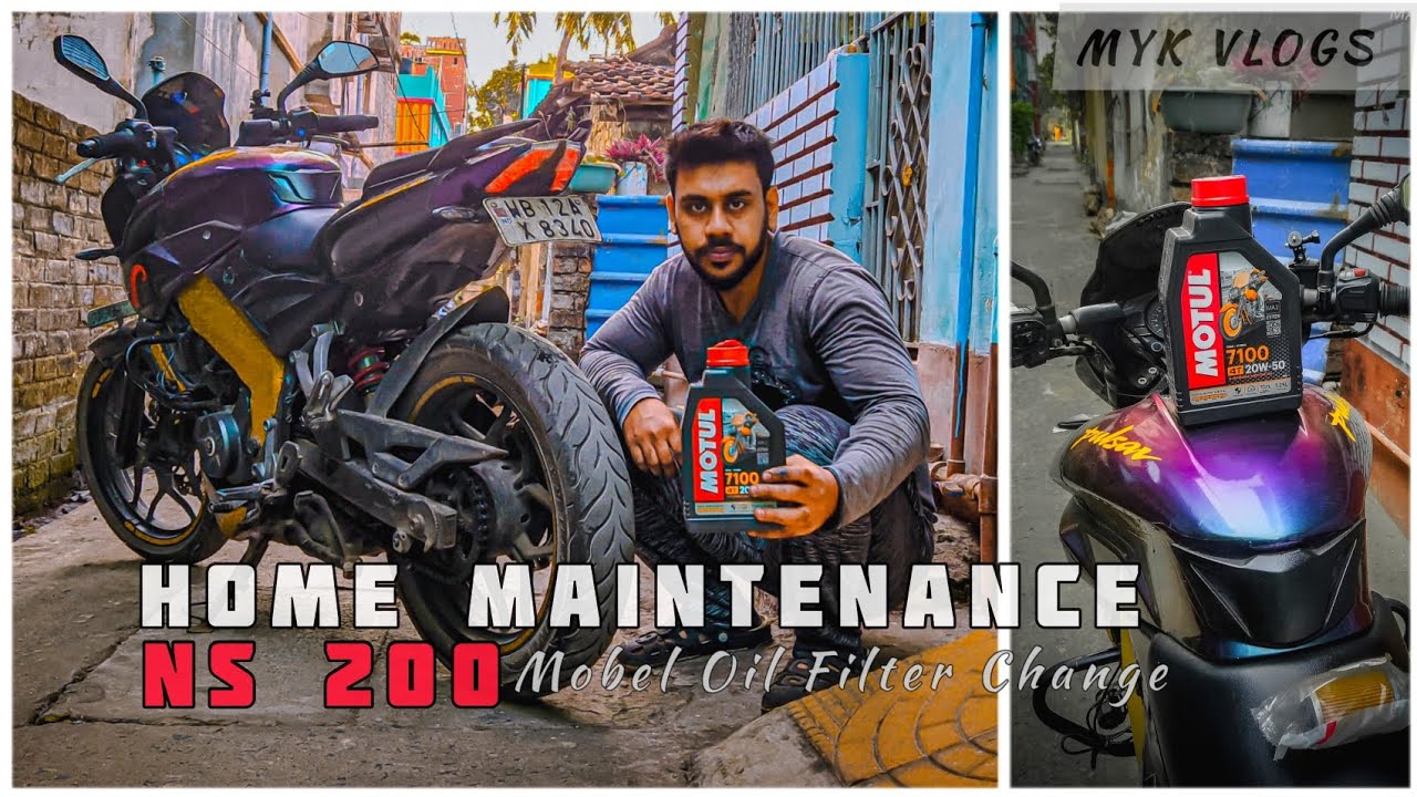 Pulsar NS 200 Home Maintanance Full Video || Mobel Oil Filter Change ...