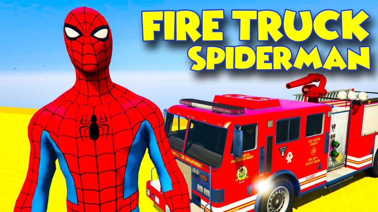 Spider man Cartoon #17: Learn Colors with Fire Trucks for Kids, McQueen ...