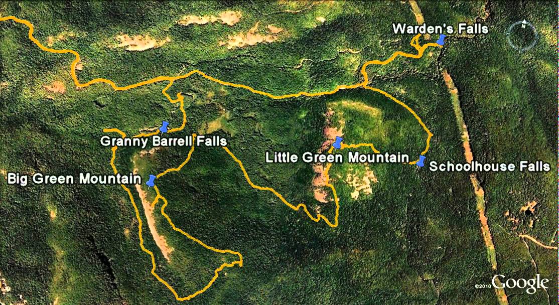 Panthertown Valley hike GPS route flyby experiment - YouTube