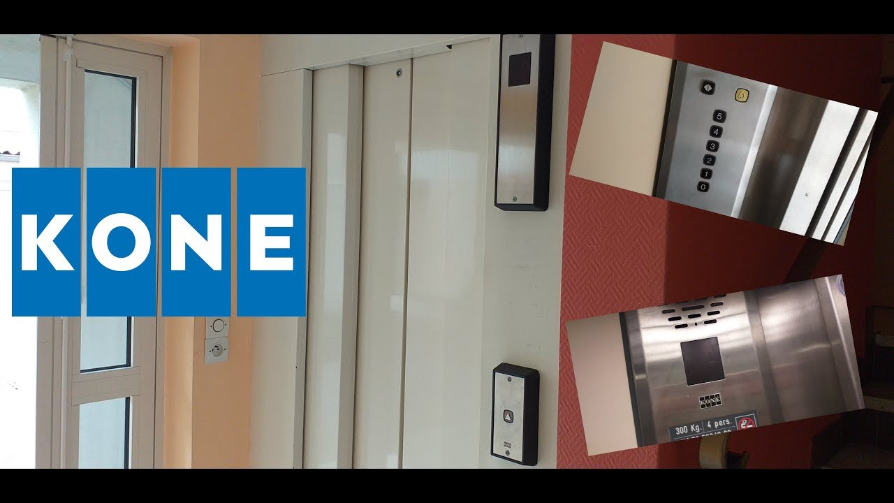 TINY! Old unknown 1960's traction elevator (Mod by Kone late 90's) w/M ...