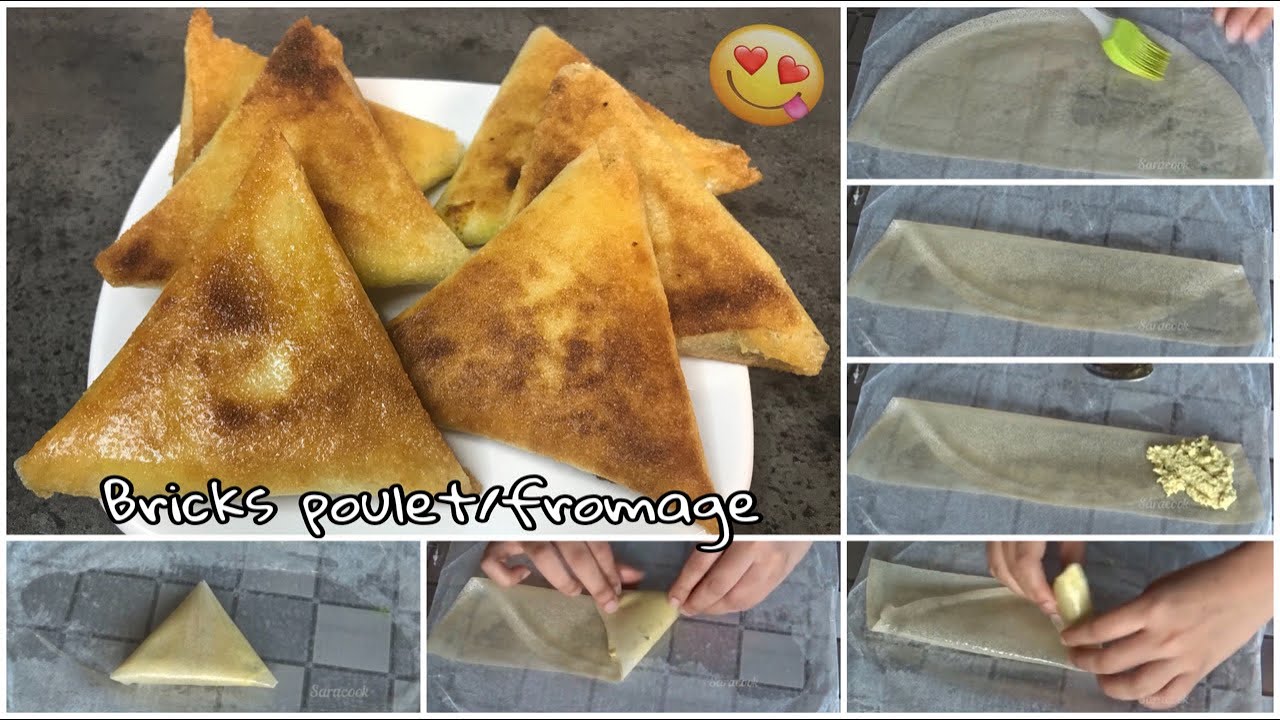 Bricks (ou samosa) au poulet et au fromage + technique de pliage 🍗🧀 ...