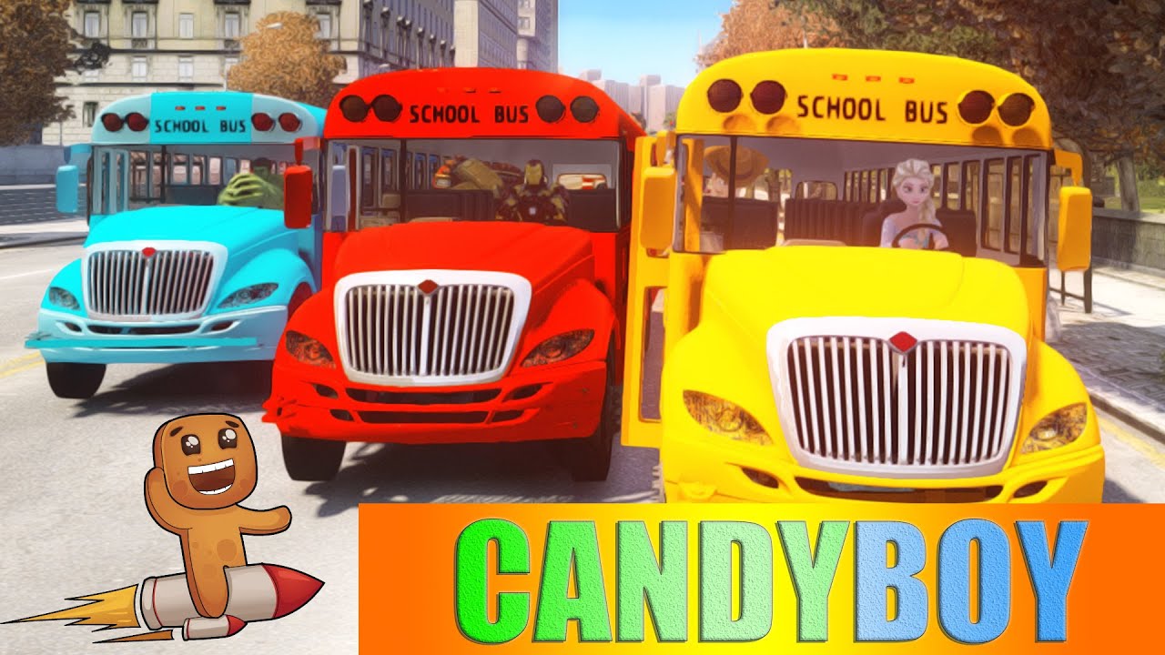 School Bus! with Spiderman Toy Story Woody Disney Mickey Mouse Custom ...