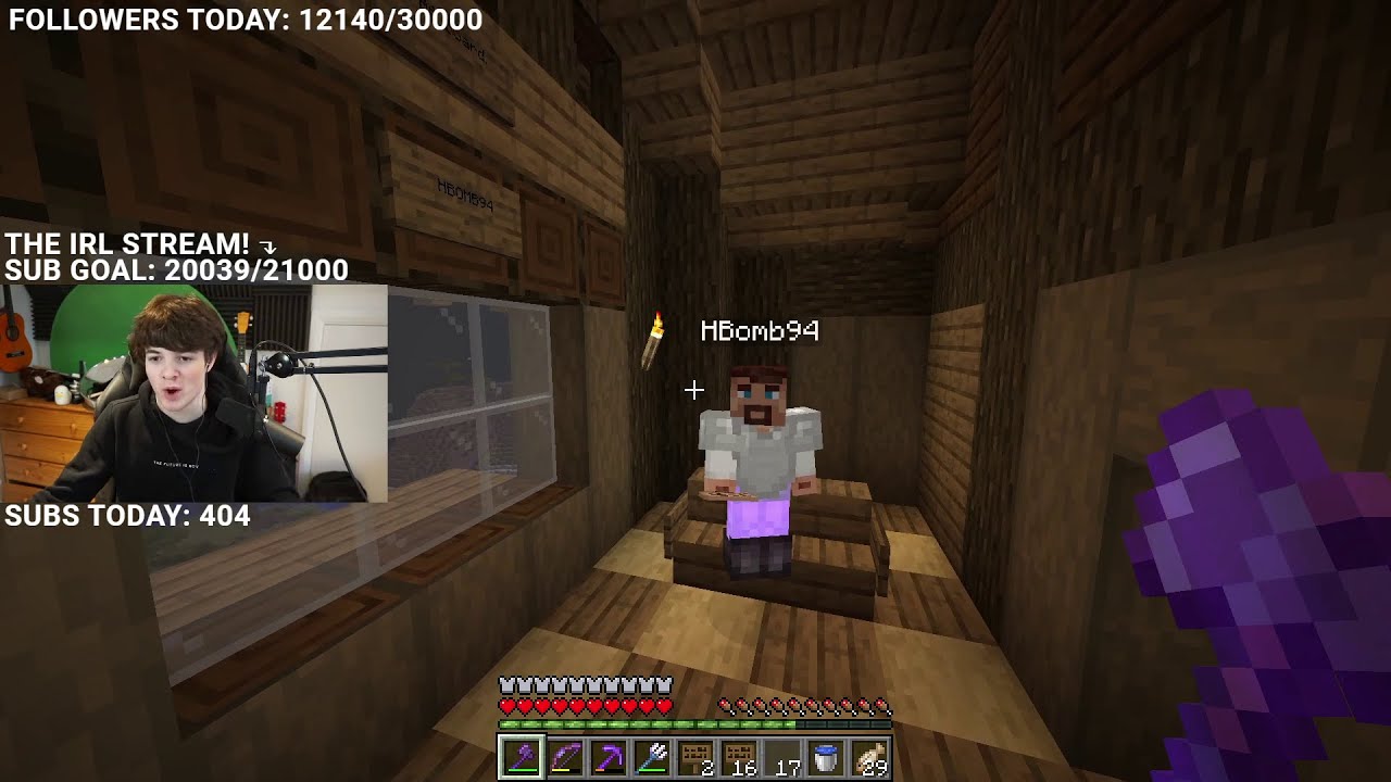 (2021/03/04) Tubbo works on hotel and scrutinizes HBomb (Full DSMP ...