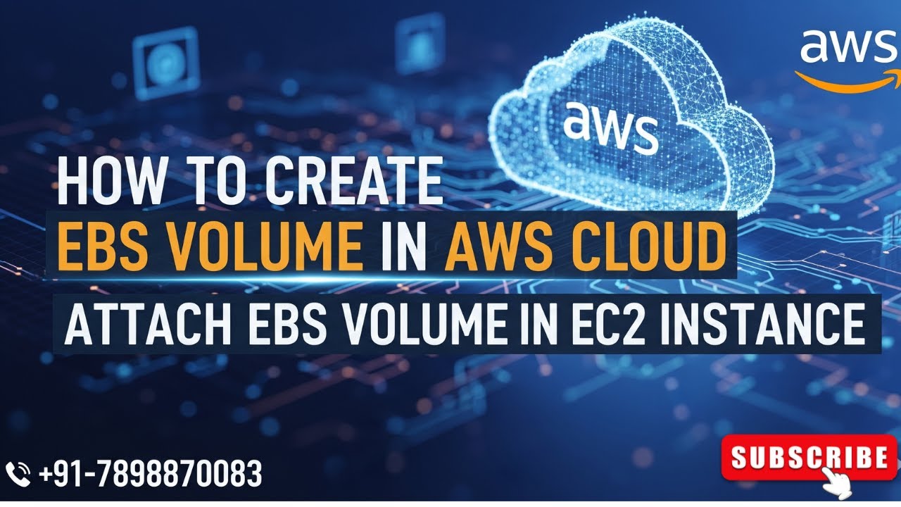 HOW TO CREATE EBS VOLUME IN AWS CLOUD || ATTACH EBS VOLUME IN EC2 ...