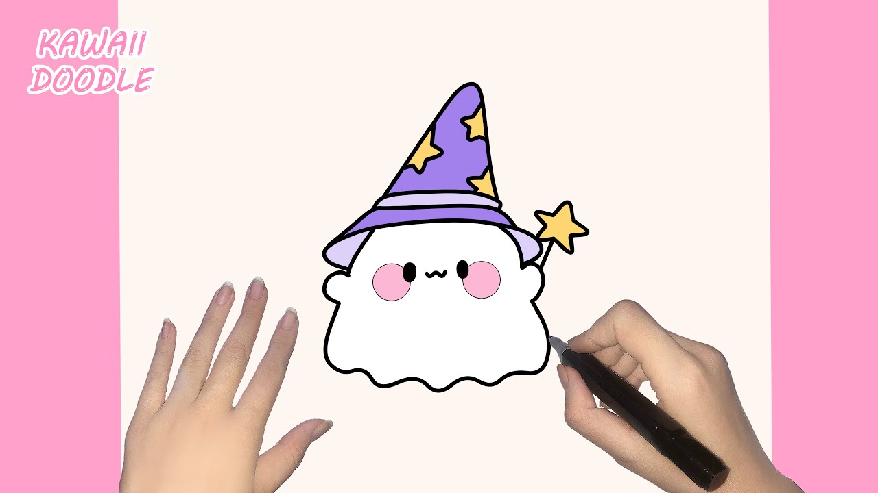 🌸HOW TO DRAW CUTE GHOST 👻 ~ STEP BY STEP ~ KAWAII DOODLE - YouTube