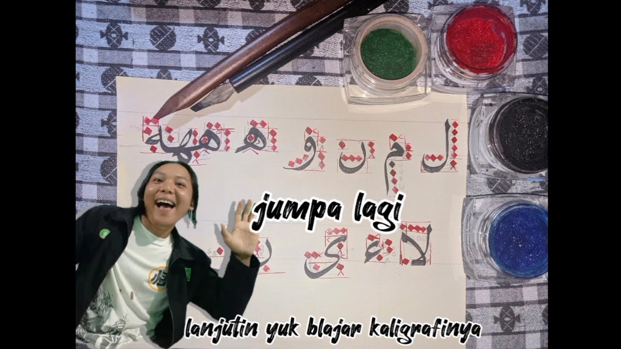 belajar kaligrafi pemula|TUTORIAL KALIGRAFI @warna-warni_art - YouTube