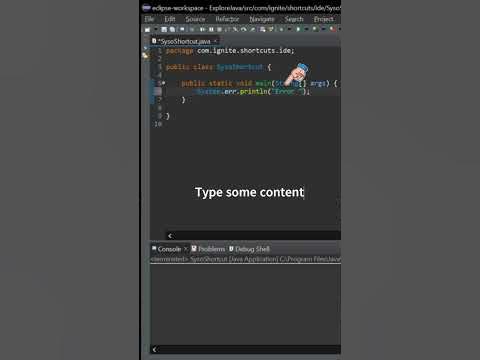 print errors in red color - Eclipse IDE shortcut - YouTube