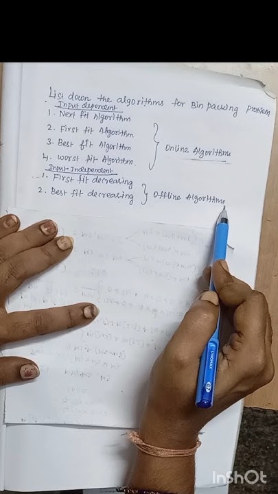 List down the algorithms for bin packing problems - YouTube