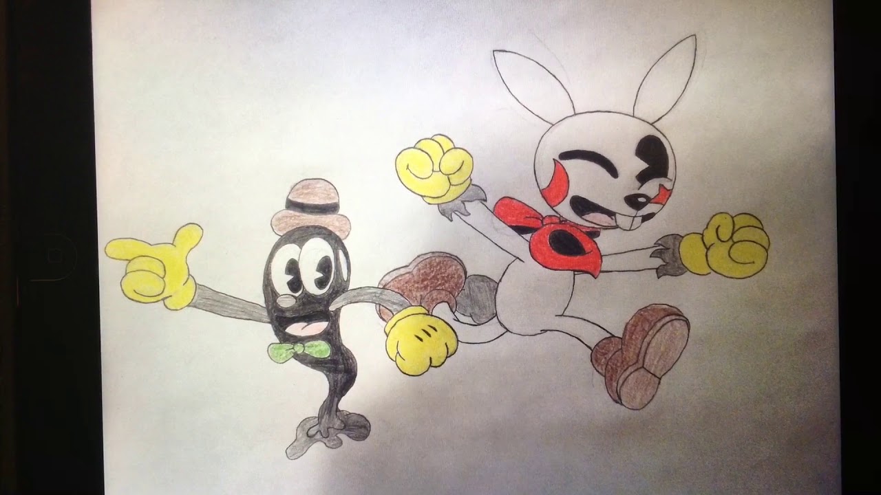 Willy rabbit and Ike inkblot doing more cuphead stances - YouTube