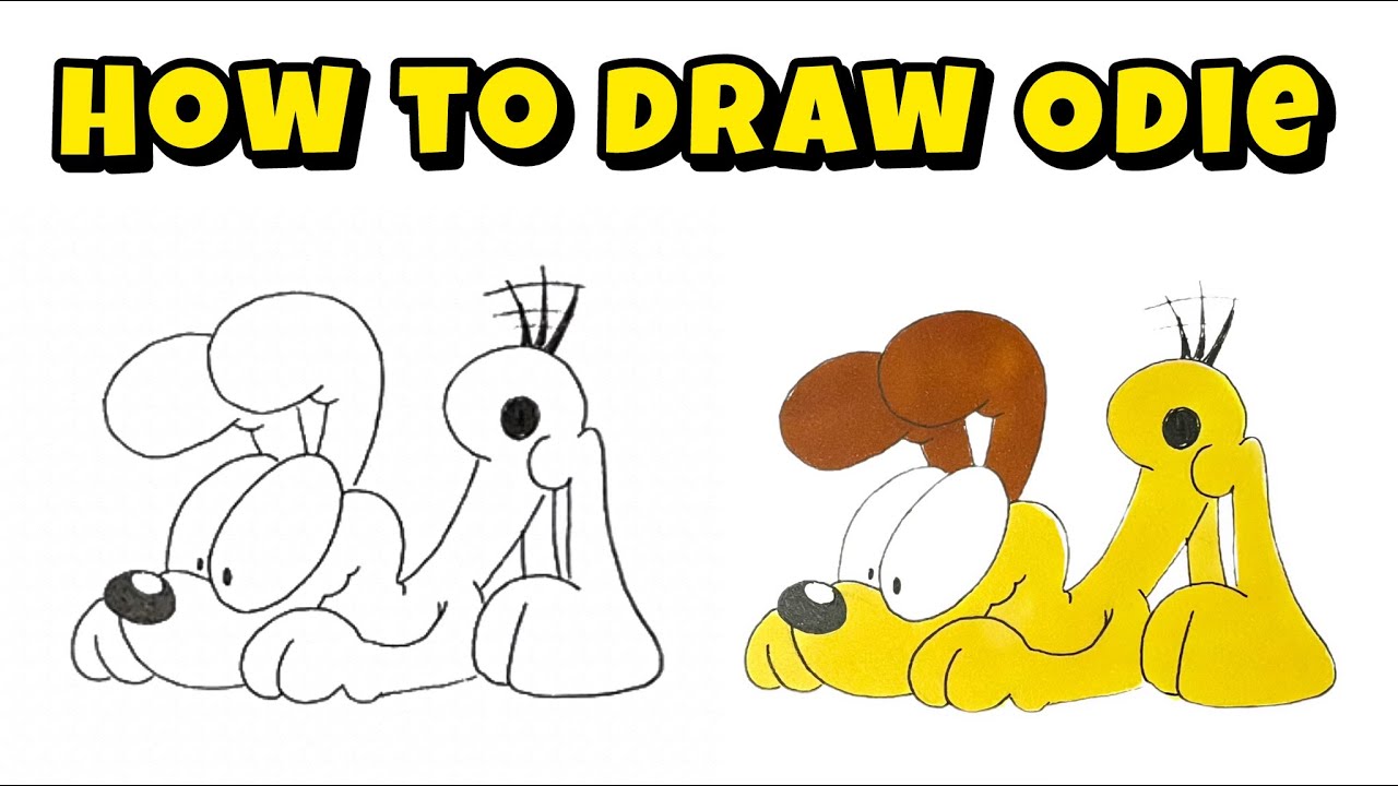 How to Draw Lovable Beagle Odie from the Garfield: Watch and Create ...