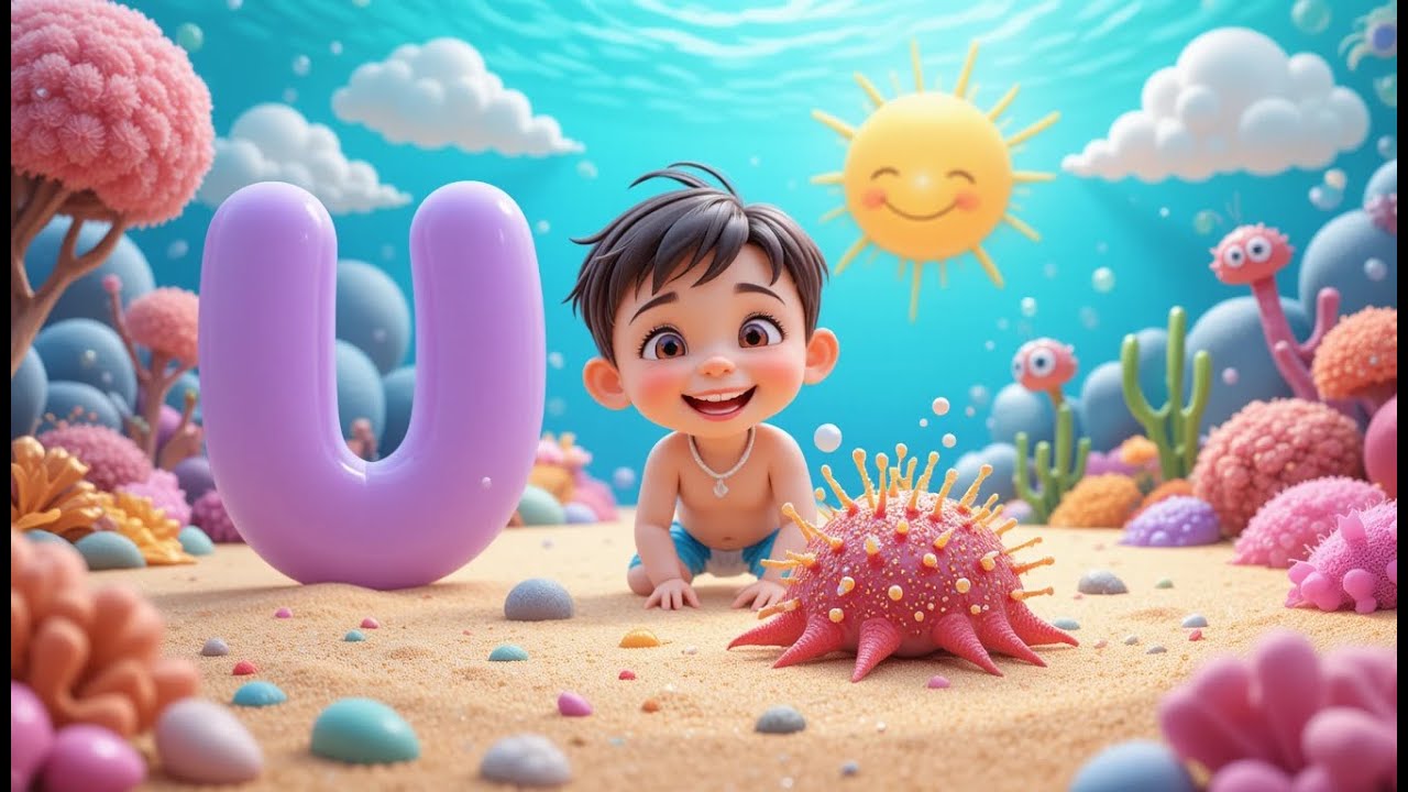 U is for Urchin | ABC Animal Song for Kids | Learn the Alphabet with ...