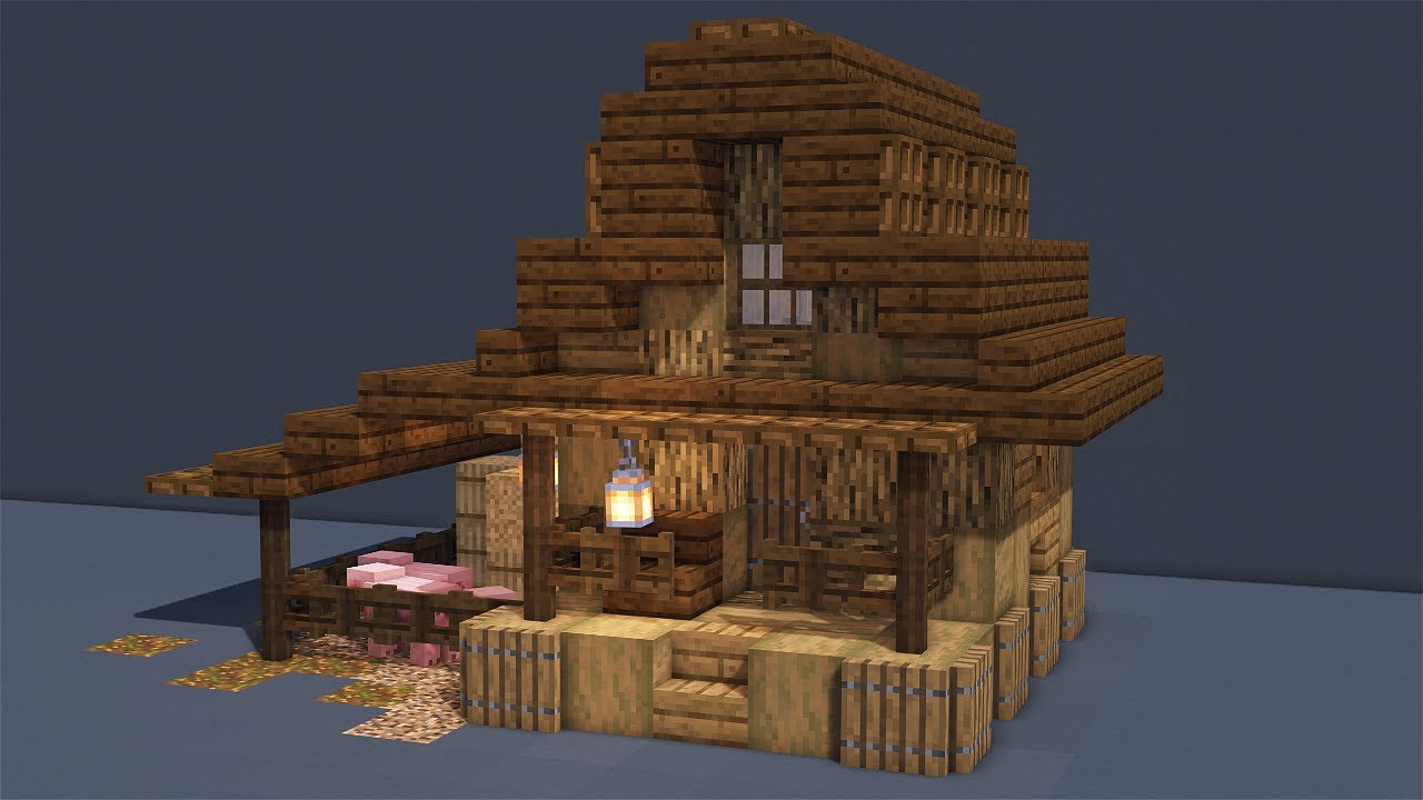 Minecraft Starter Country Farmhouse TUTORIAL - Simple design - YouTube