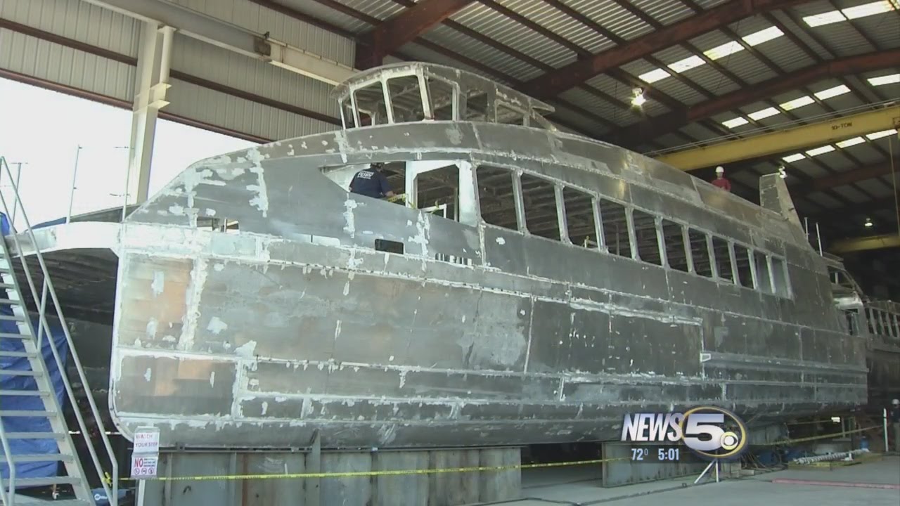 NYC Ferries Under Construction on the Gulf Coast - YouTube