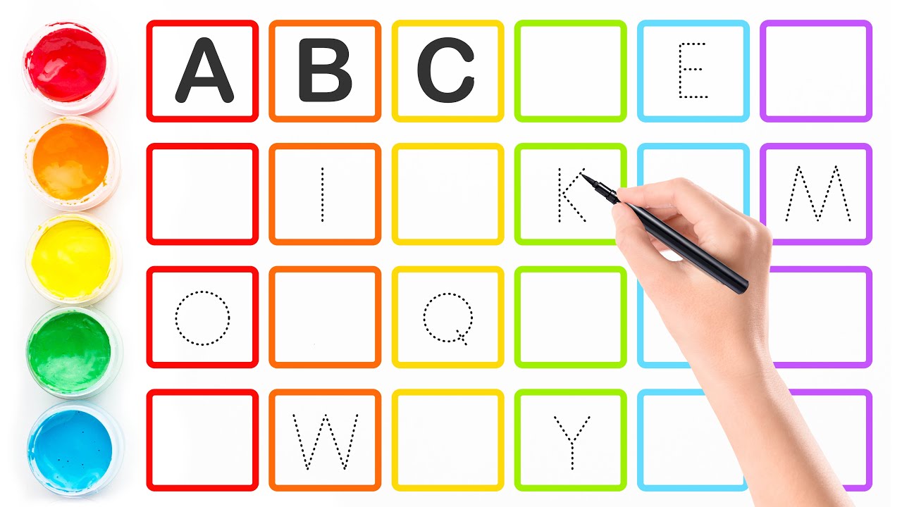 abcd Writing for Kids & Toddlers | abc Drawing Song | Alphabet Learning ...