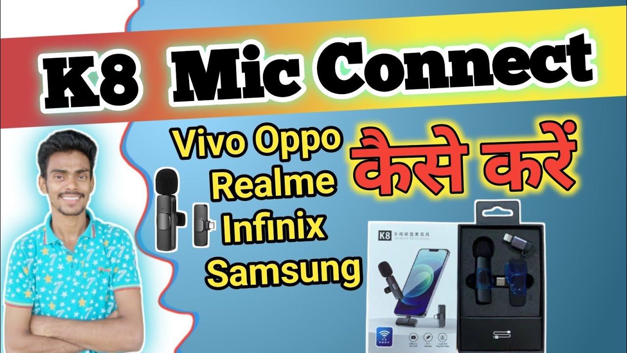 K8 K9 Wireless mic Connect kaise karen | How to Connect K8 K9 mic All Phone - YouTube